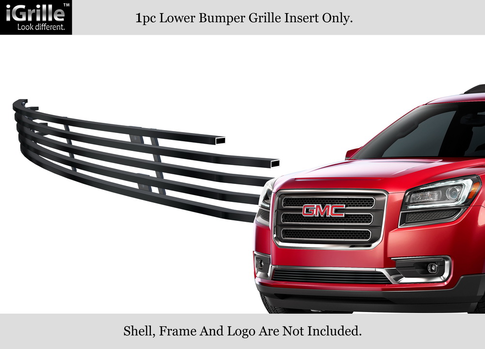 For 2013-2015 GMC Acadia Black Lower Bumper Stainless Steel Billet ...