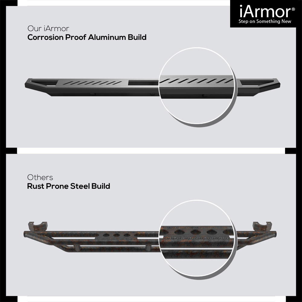iArmor Aluminum Side Steps Armor Fit 15-21 Chevy Colorado GMC Canyon ...