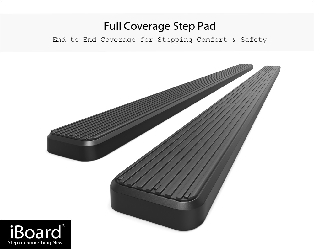iBoard Running Boards 6in Black Fit 00-20 Chevy Avalanche Suburban GMC ...